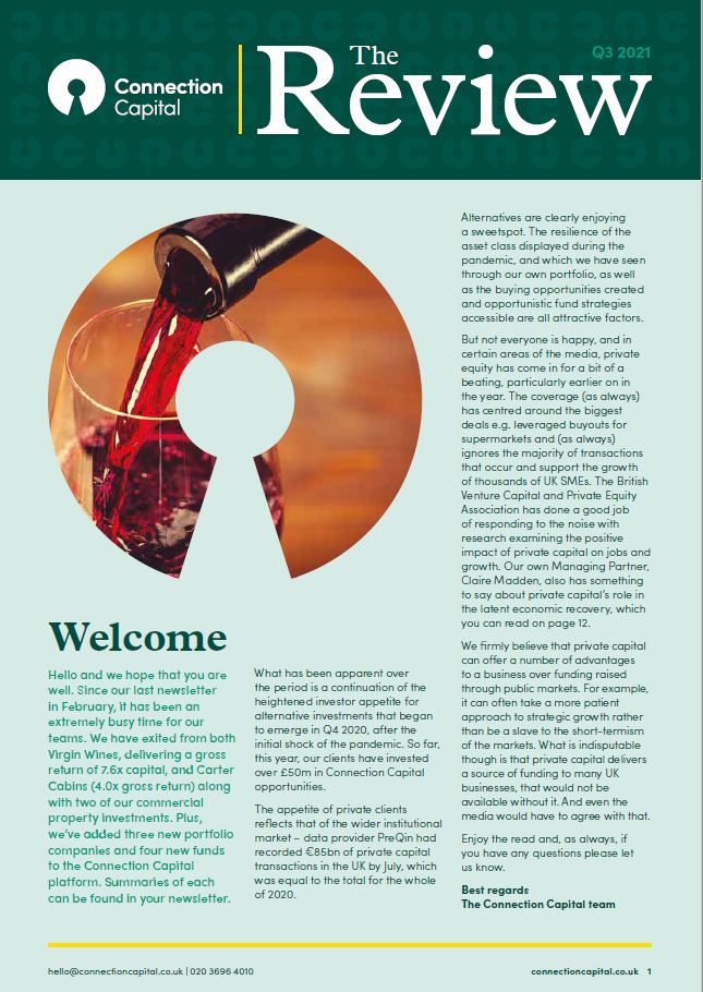 The Review Newsletter Q3 2021 | Connection Capital | Connection Capital